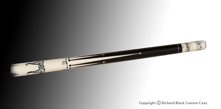 Richard Black's Ivory Crown Cue, Custom Designed Pool Billiard Cues