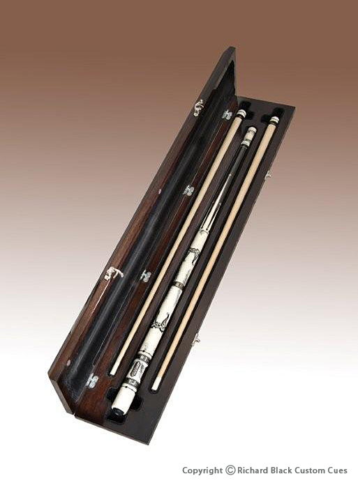 Richard Black's Ivory Crown Cue, Custom Designed Pool Billiard Cues